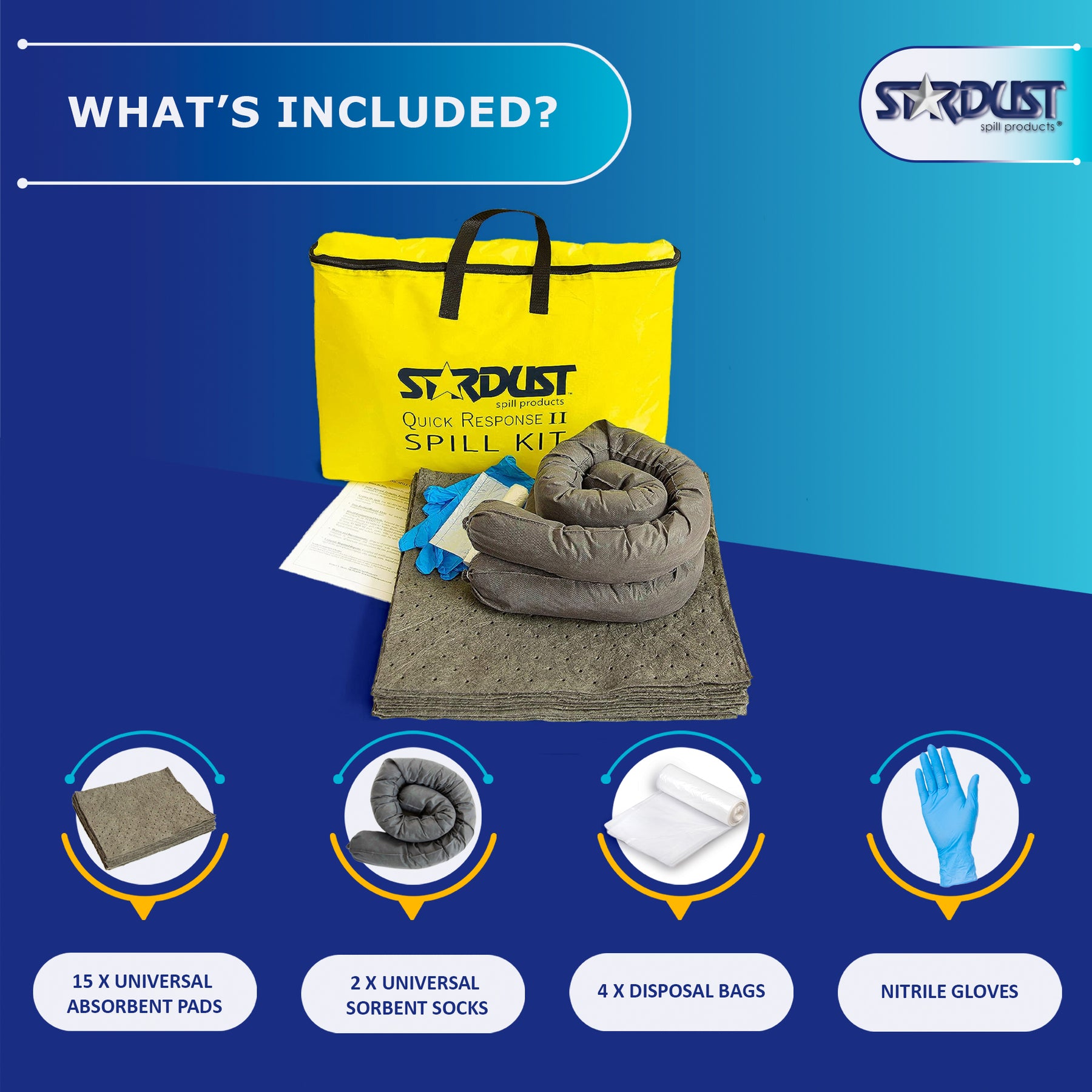 Stardust Quick Response II Spill Kit, Portable Spill Kits